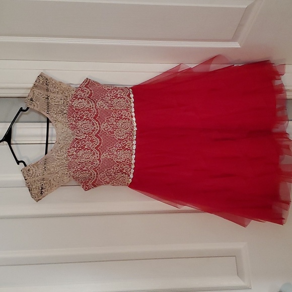 Tween Diva | Dresses | Tween Diva Red And Gold Formal Dress | Poshmark